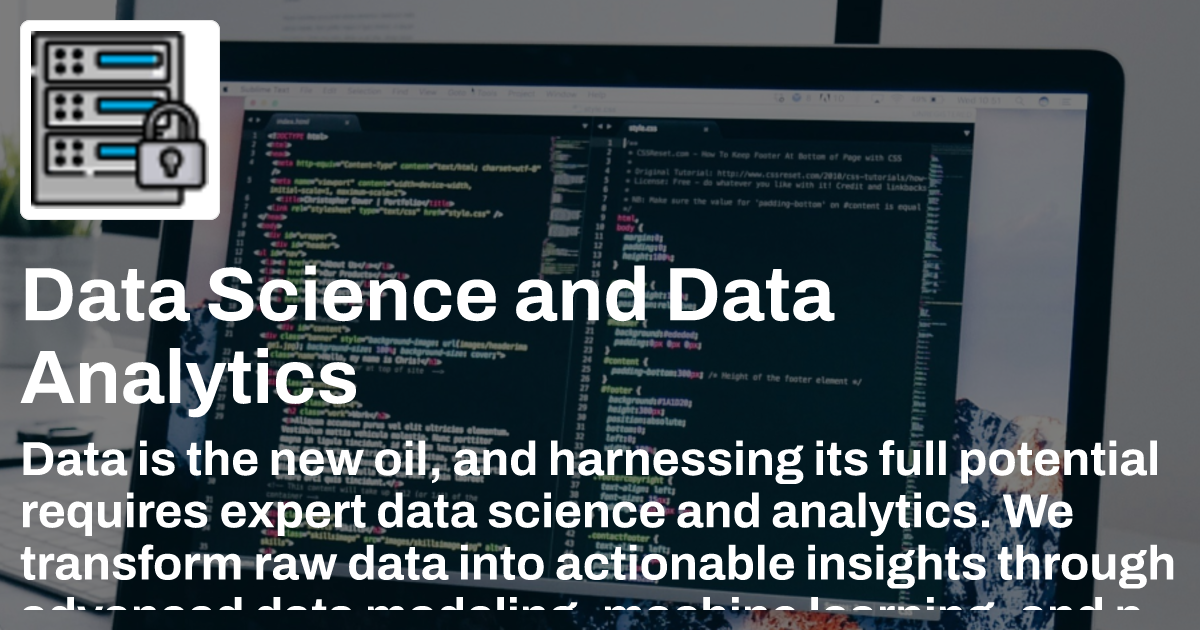 Data Science and Data Analytics